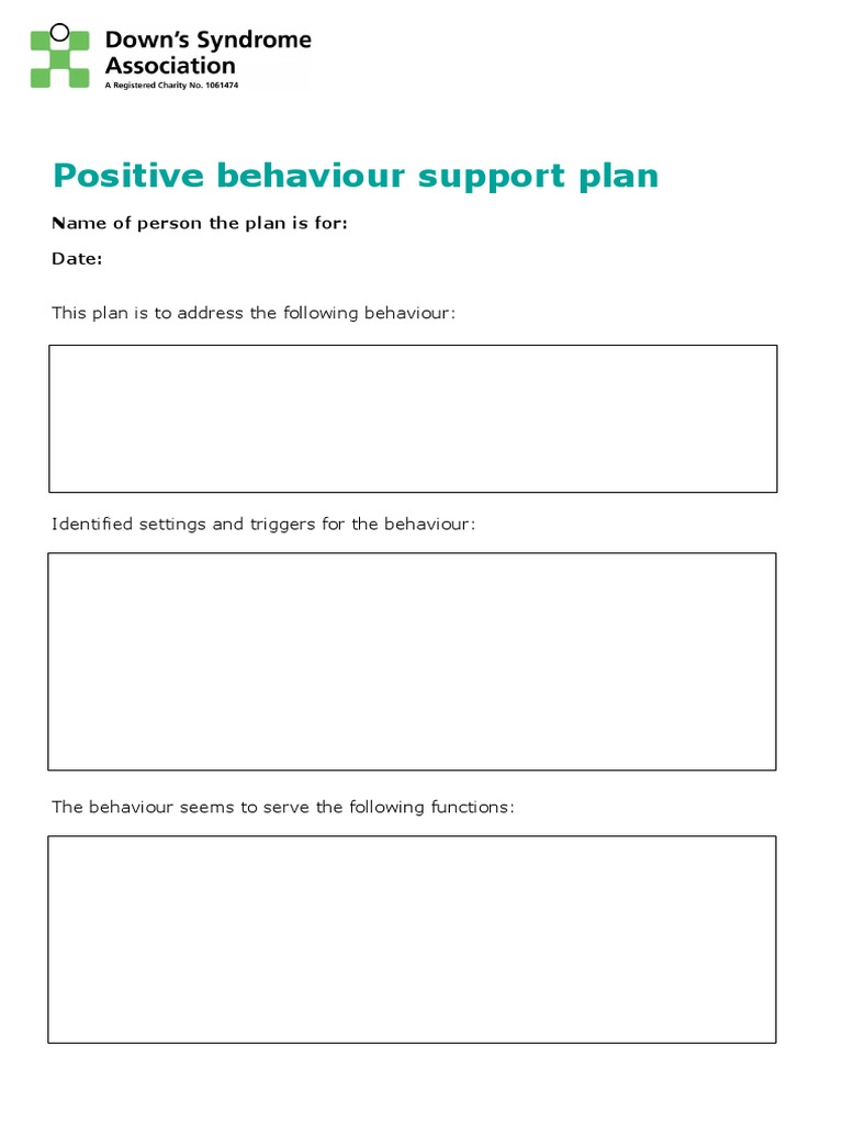 1 MyGS - Positive Behaviour Support Plan Form (For Print) | PDF ...