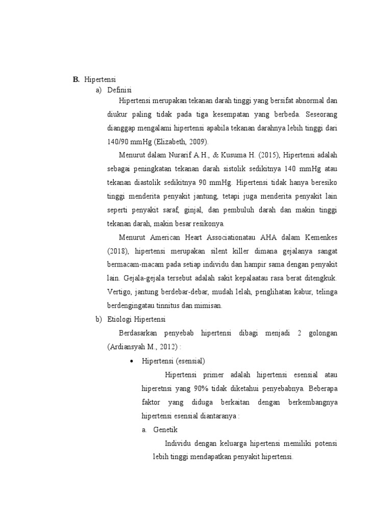 Hipertensi Bab 2 | PDF | Kesehatan Holistik | Sains & Matematika