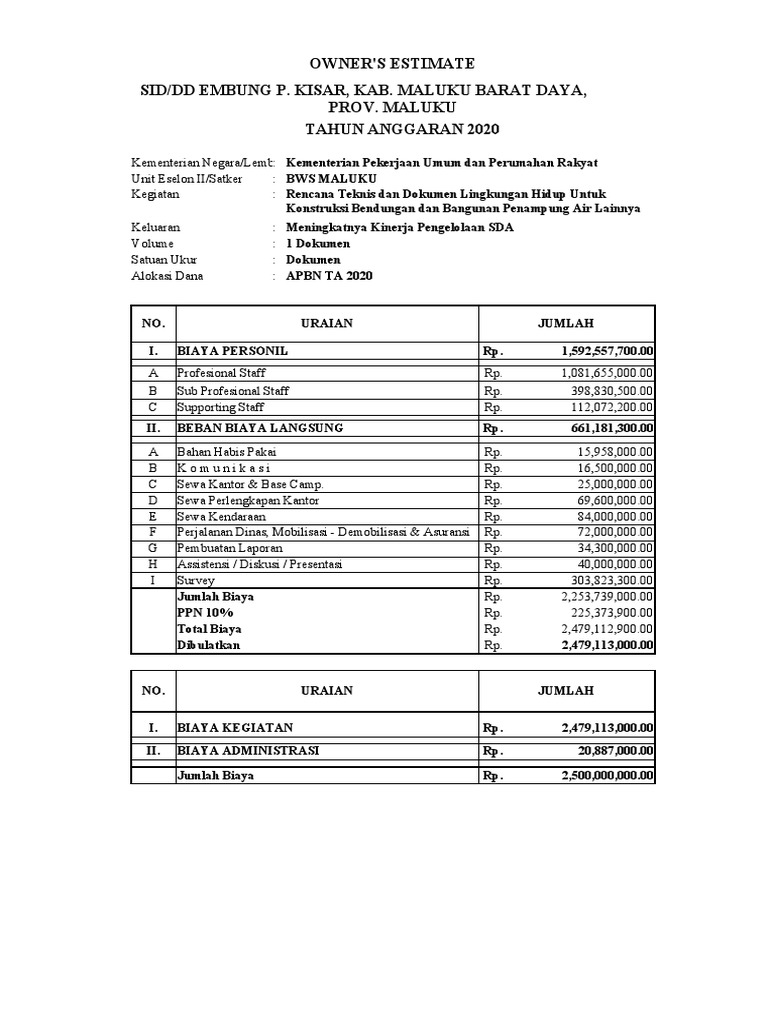 Rab Sid DD Embung P. Kisar.. | PDF | Teknologi & Rekayasa