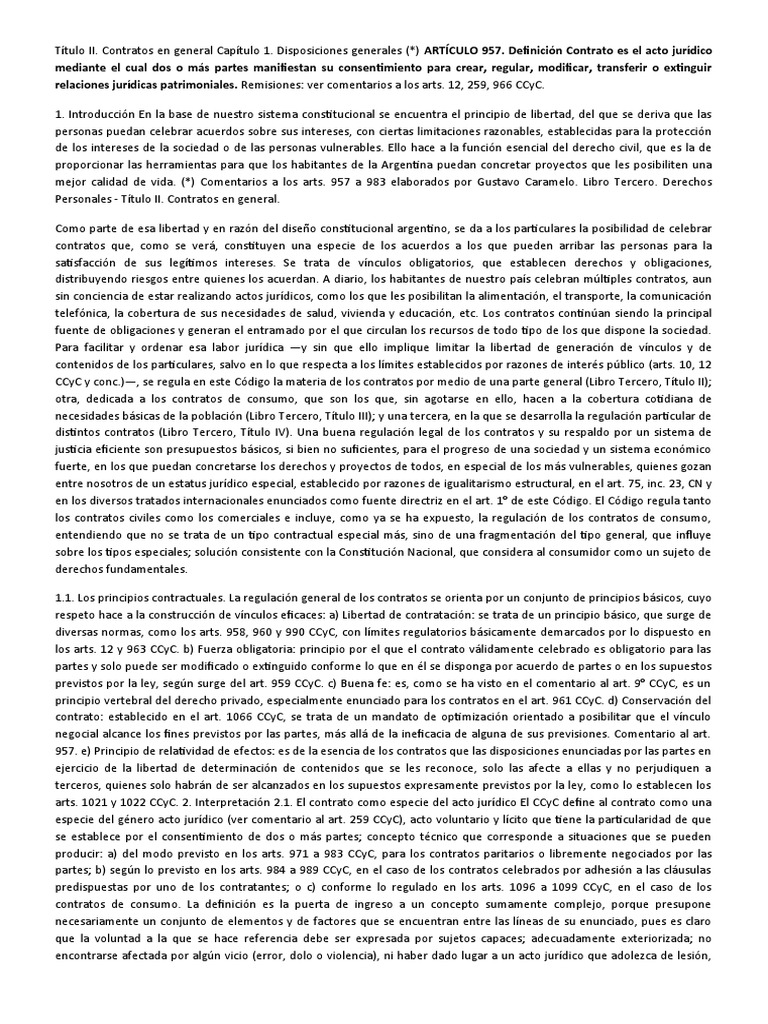 Contratos Parte General. | PDF | Libertad | Principios éticos