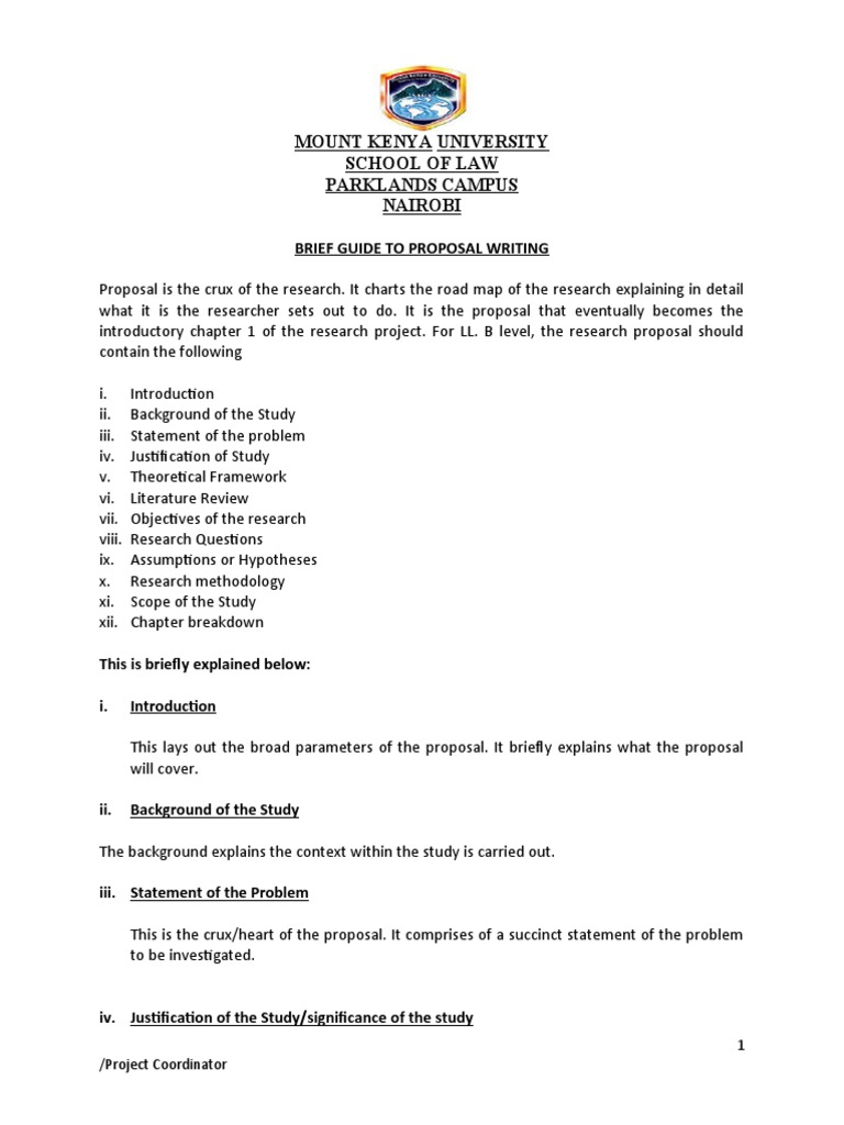 LEGAL RESEARCH TEMPLATE - Brief Guide To Proposal Writing (Revised ...