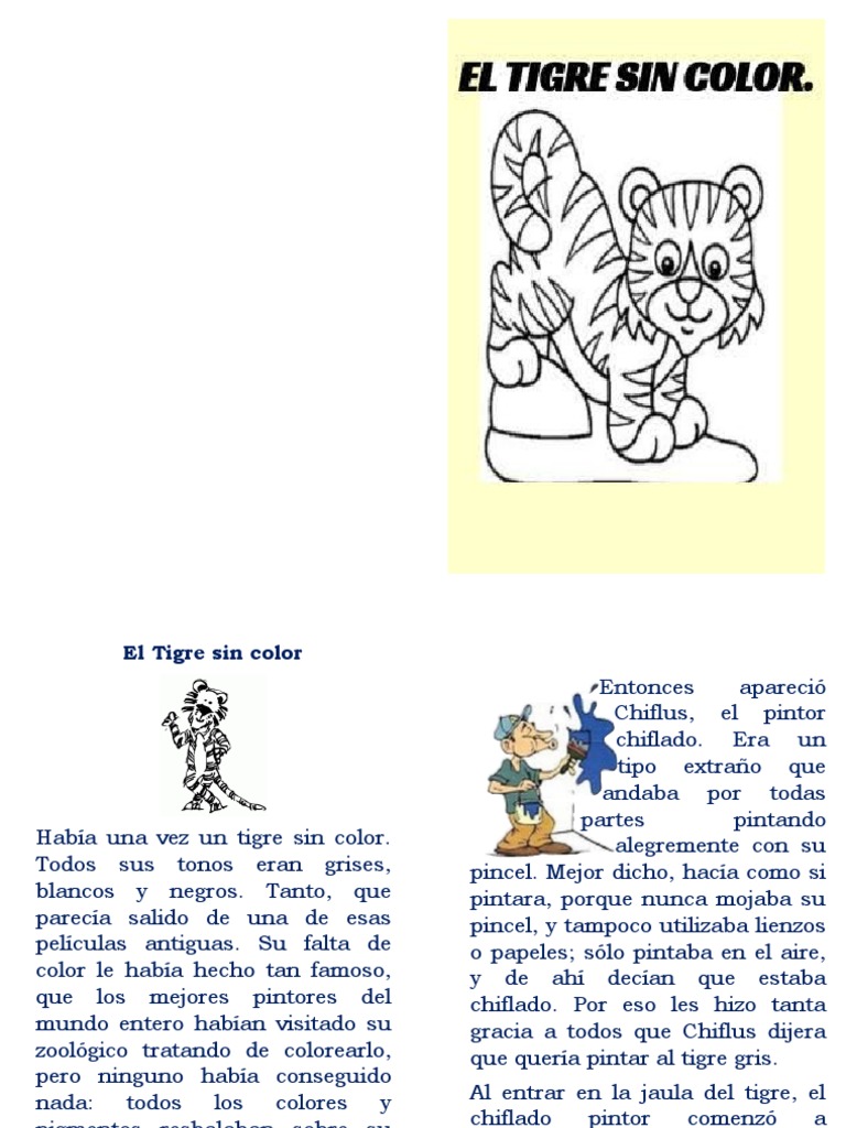 El Tigre Sin Color Pdf Color Pinturas