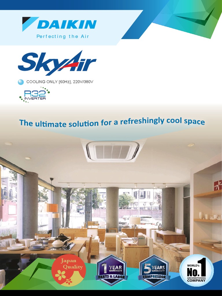 Daikin Sky Air Indoor Units Overview | PDF | Air Conditioning | Duct (Flow)