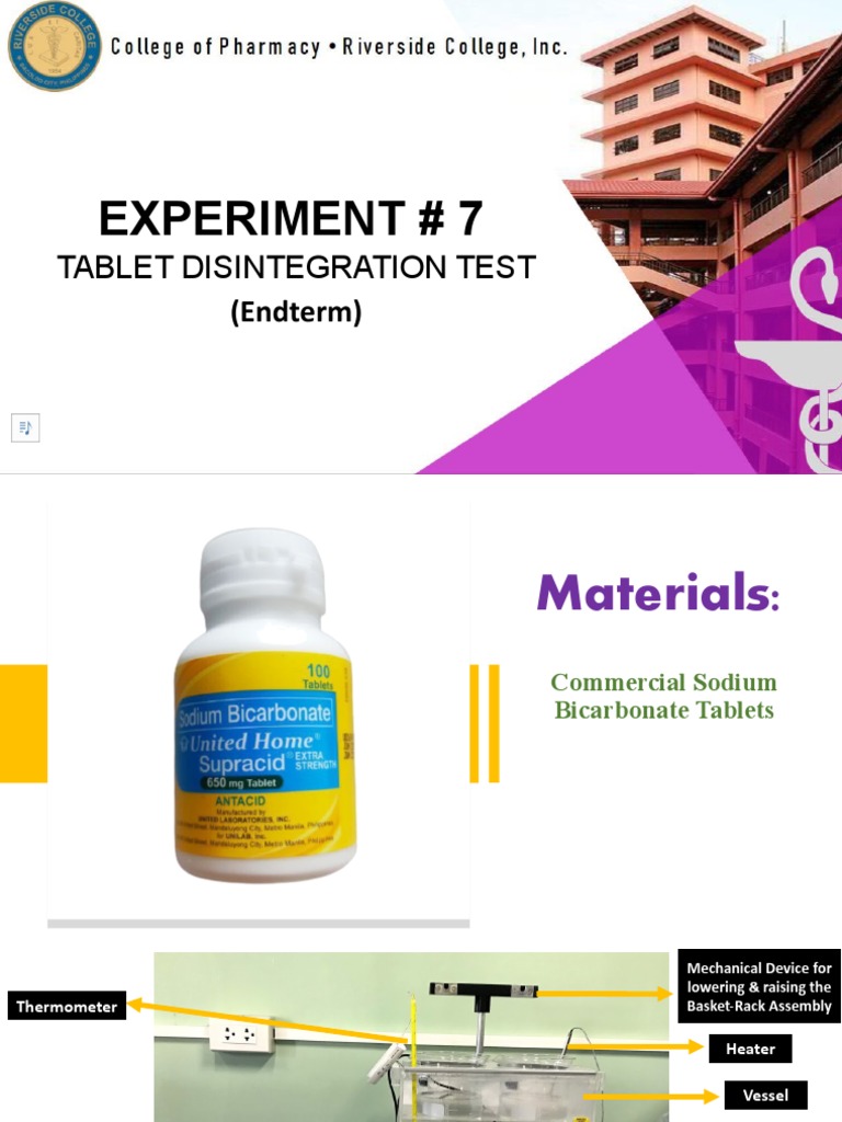 Tablet Disintegration Guide | PDF | Tablet (Pharmacy) | Chemical Substances
