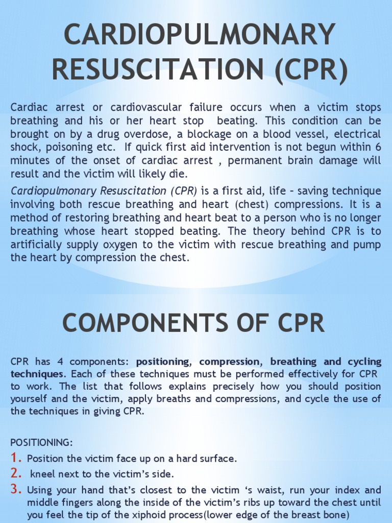 Cardiopulmonary Resuscitation CPR | PDF | Cardiopulmonary Resuscitation ...