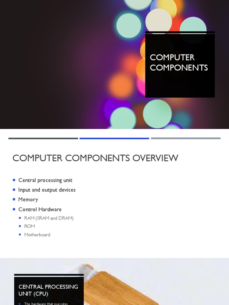 Computer Components | PDF | Random Access Memory | Computer Data Storage