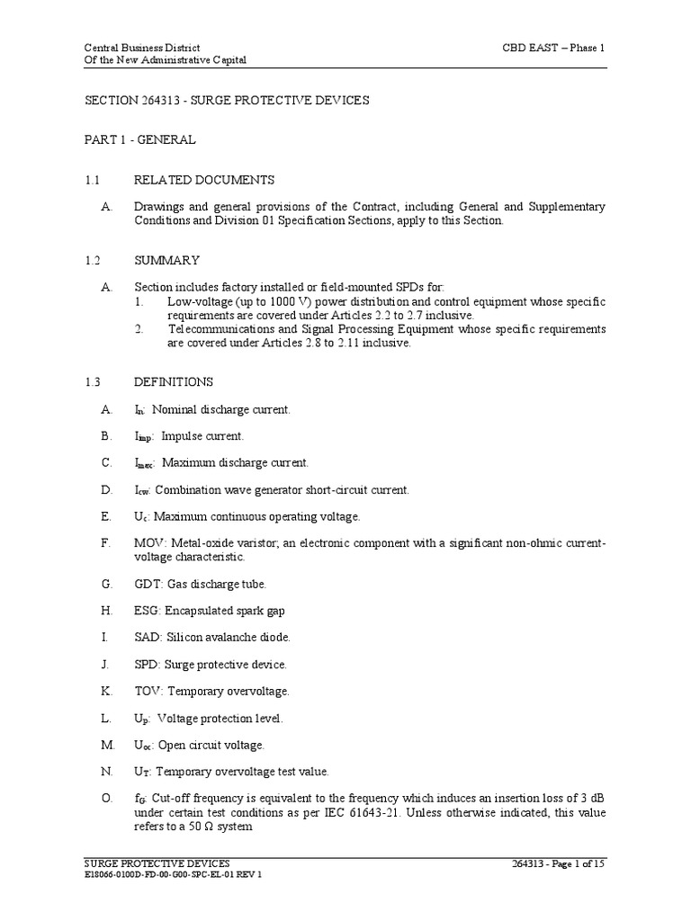 Surge Protective Devices-Rev01 | PDF | Electrical Wiring | Equipment
