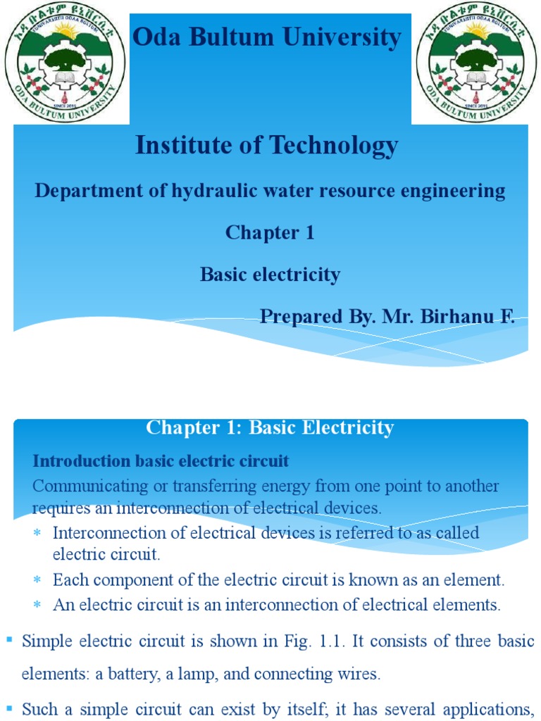 Chapter 1 Basic Electricity | PDF | Series And Parallel Circuits ...