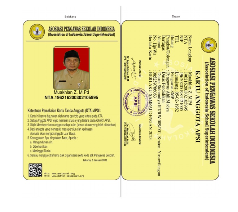 Kartu Anggota APSI | PDF