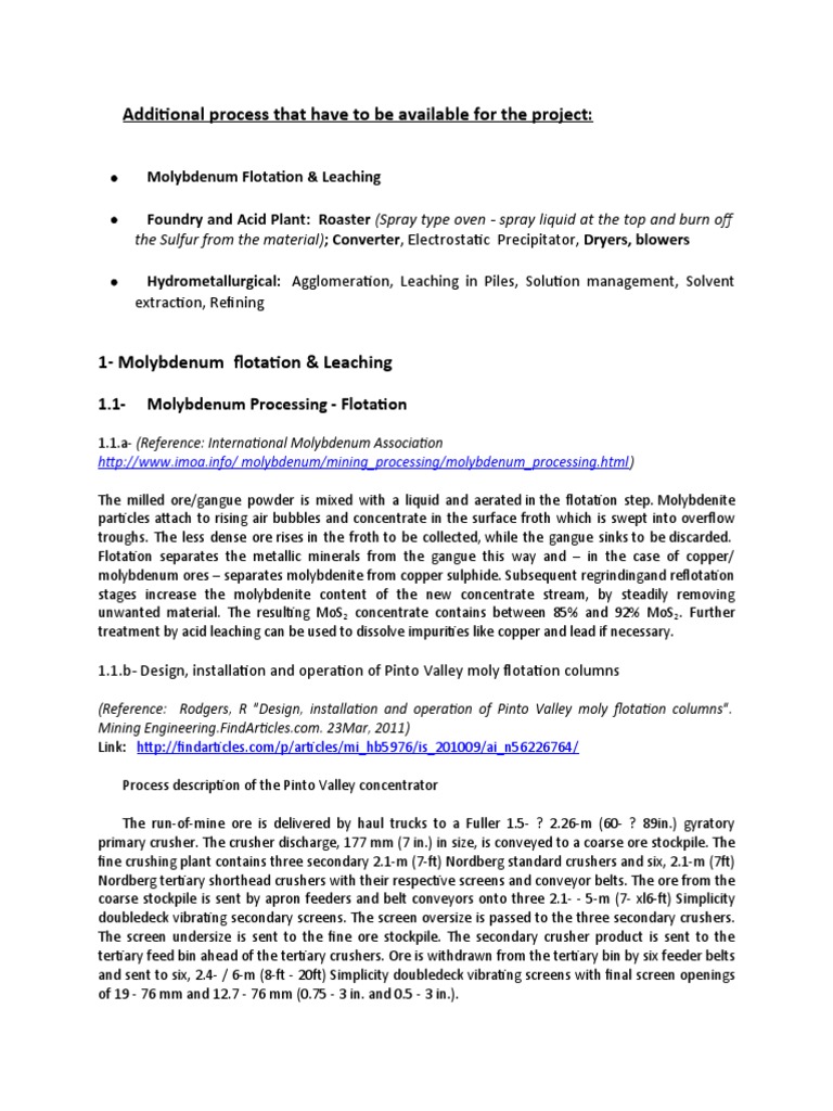 Additional Process That Have To Be Available For The Project | PDF ...