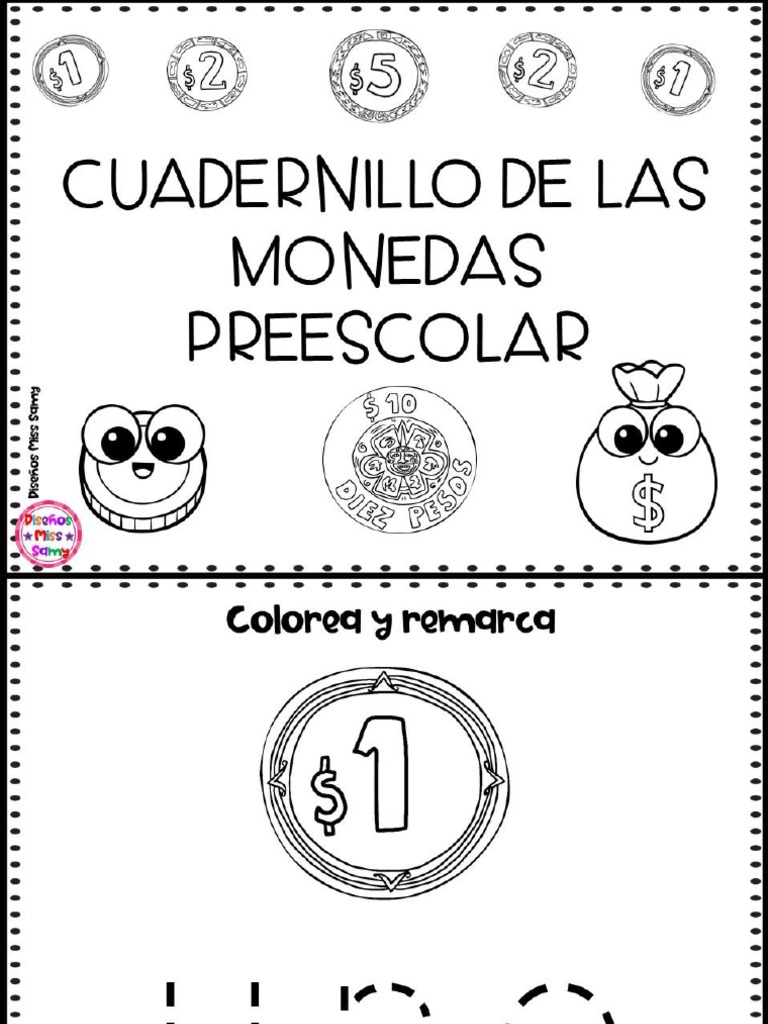 Cuadernillo de Las Monedas Preescolar | PDF