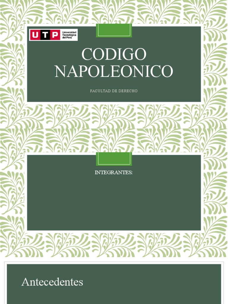 Codigo Napoleonico 2 | PDF | revolución Francesa | Napoleón