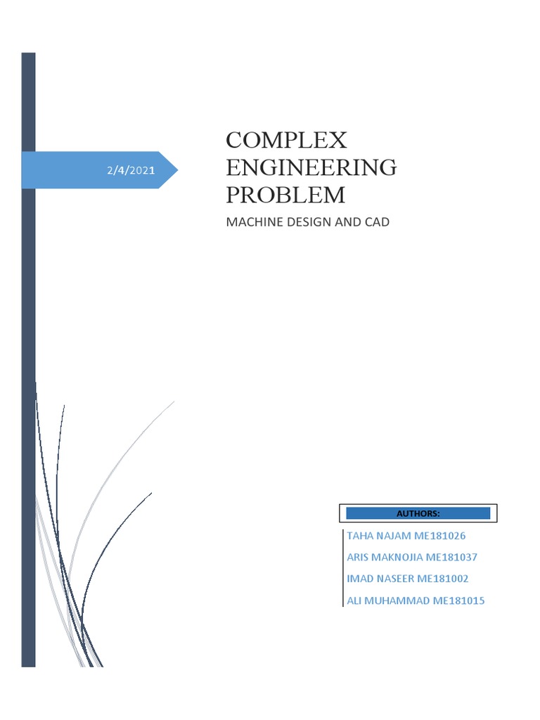 Design A Power Transmission System Consisting of Shafts, Gears (Complex Engineering Problem ...