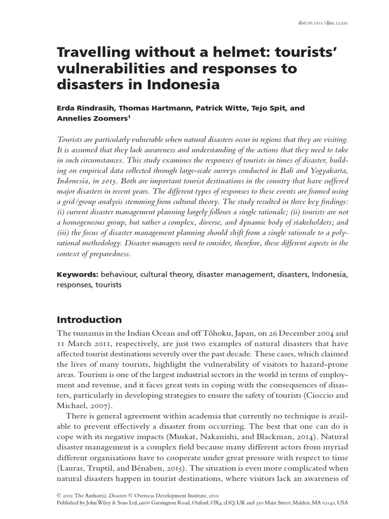 Rindrasih Et Al-2018 - Travelling Without Helmets - Disasters | PDF ...