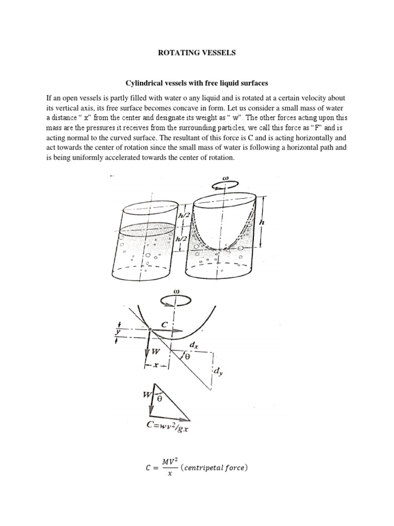 Rotating Vessel | PDF | Rotation Around A Fixed Axis | Rotation