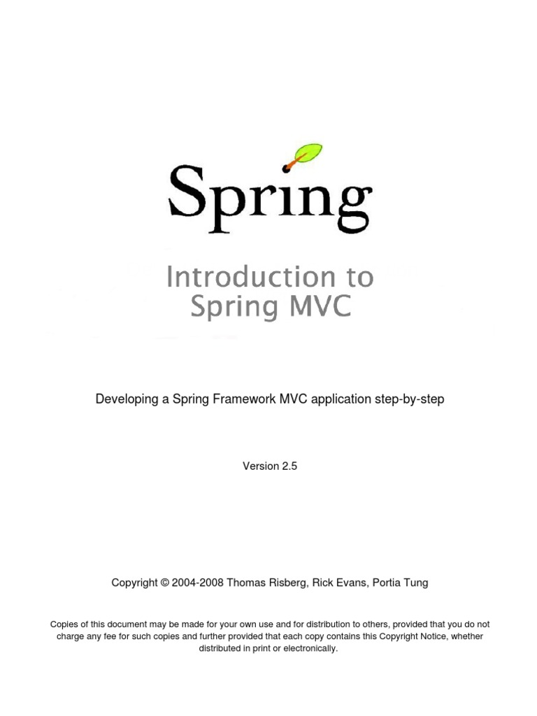 Develop A Spring Web MVC Application Step-By-Step | PDF | Spring ...