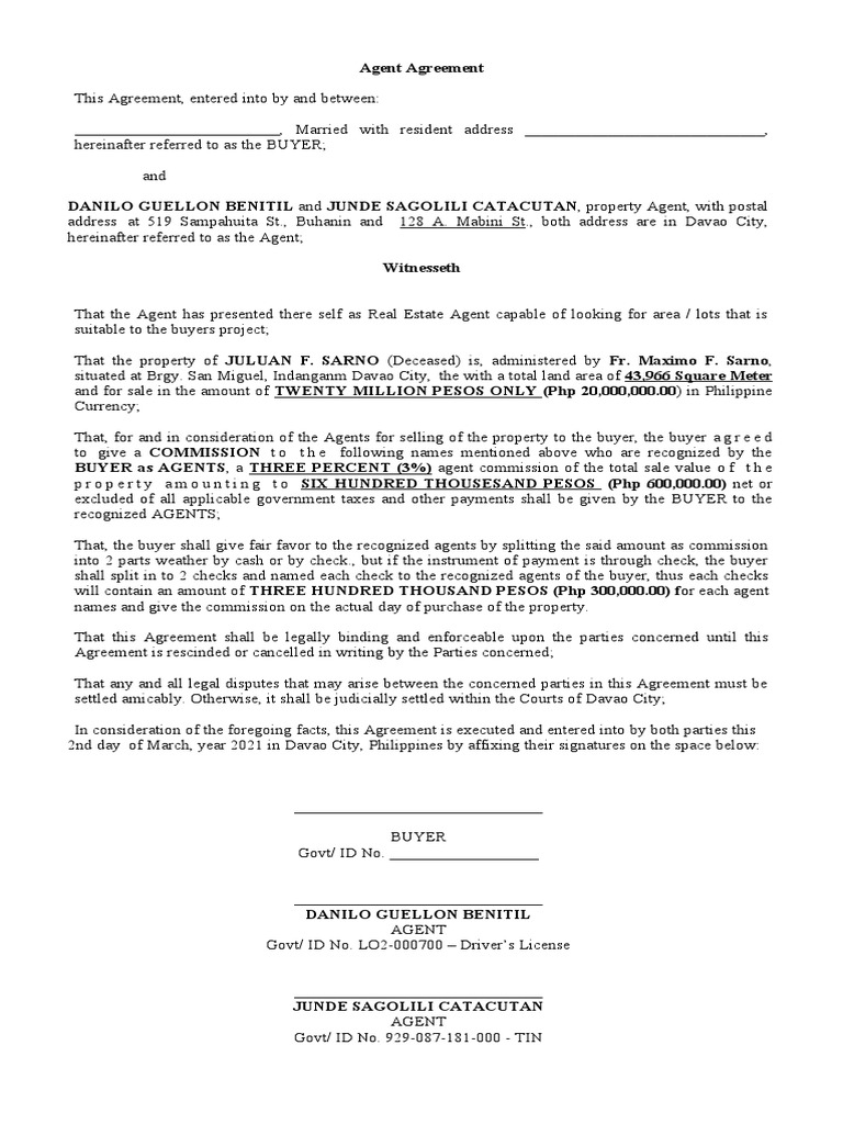 Broker Agent Agreement Template | PDF | Common Law | Private Law