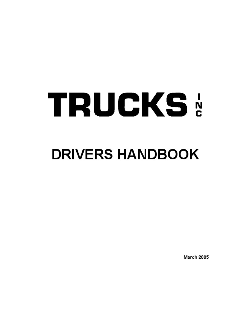 Trucks, Inc. Driver Handbook | PDF | 401(K) | Per Diem