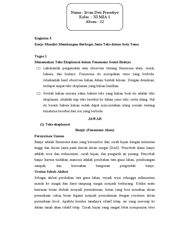 Kegiatan 3 PELAJARAN 6 (Irvan DP) | PDF