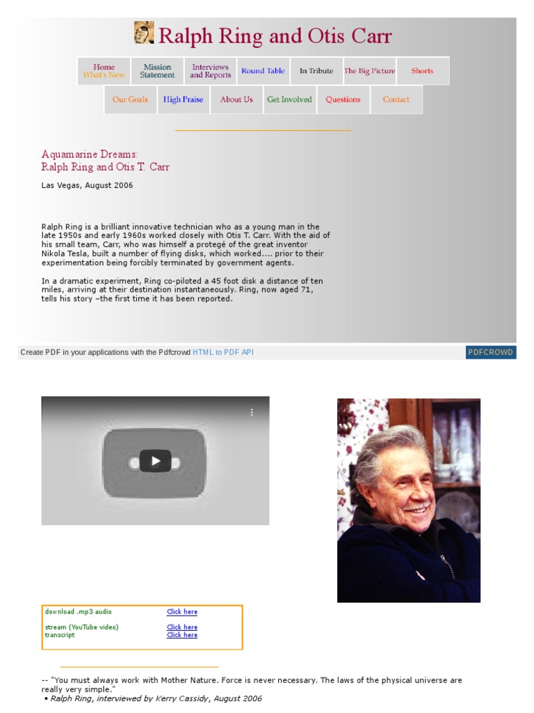 Projectcamelot Org Ralph Ring HTML | PDF | Rotation | Gravity