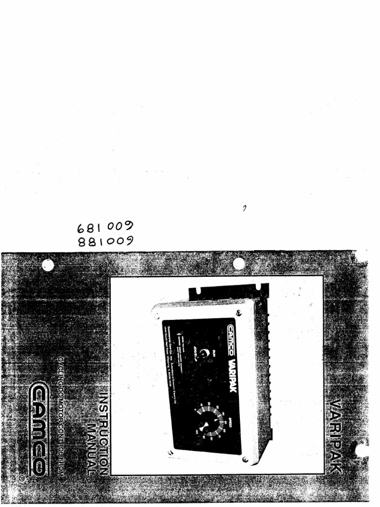 CAMCO Varipak 600188-189 Manual | PDF