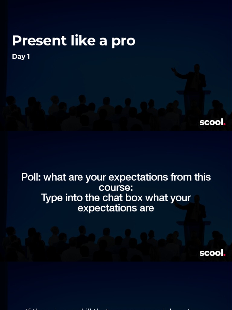 Present like a pro: Day 1 | PDF