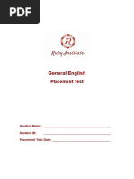 Richmond - Placement - Test - Answer Key | PDF | Psycholinguistics ...