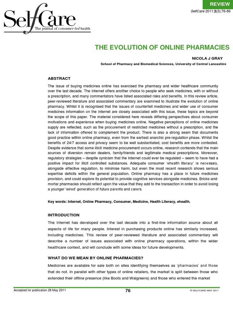 The Evolution of Online Pharmacies | PDF