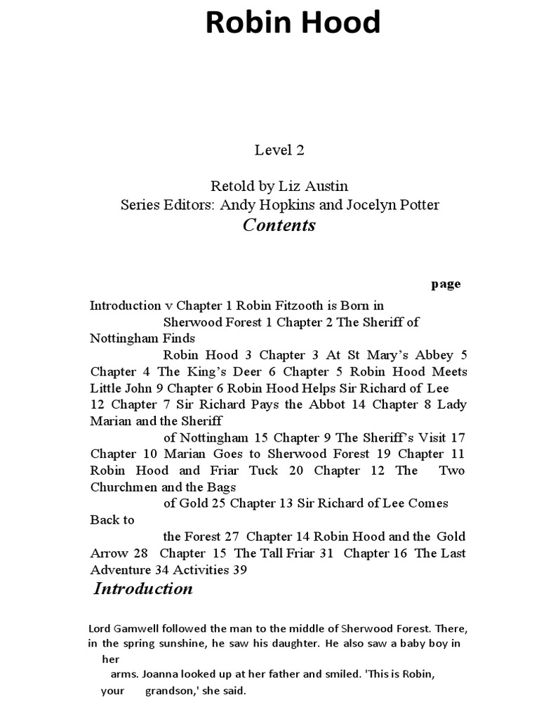 Robin Hood Level | PDF | Robin Hood