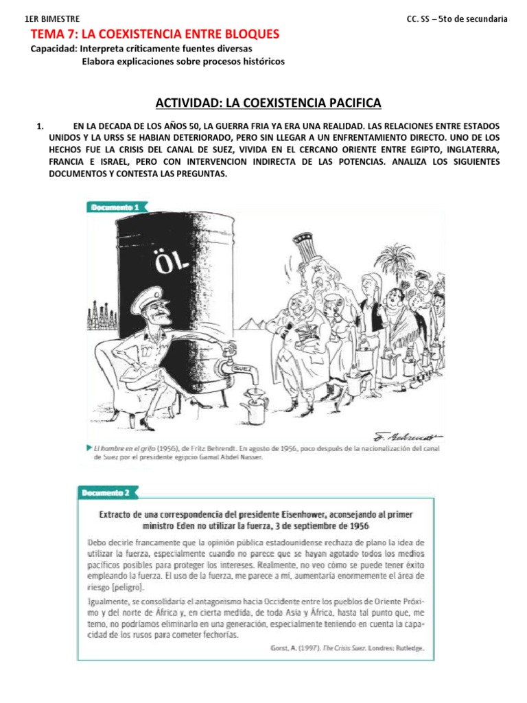 Actividad 8, La Coexistencia Pacifica | PDF