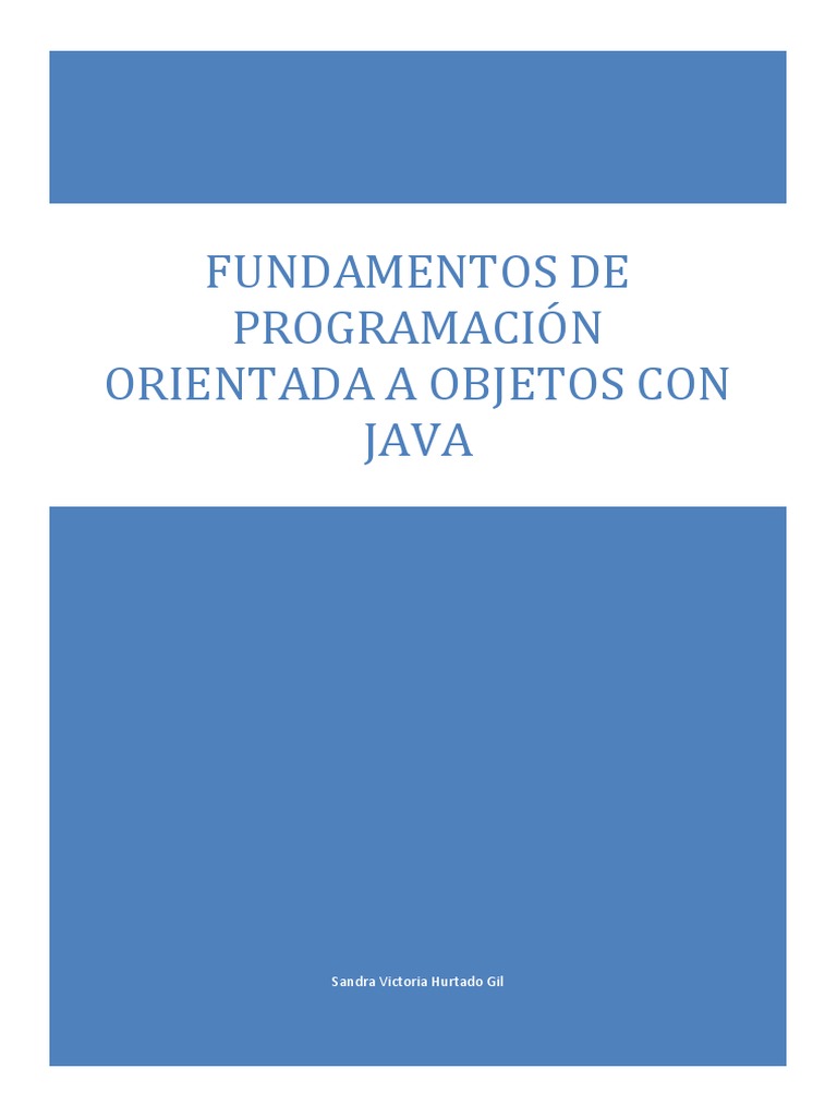 Fundamentos de Programación Orientada A Objetos Con Java | PDF | Objeto ...