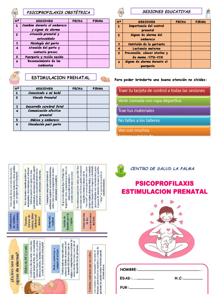 Tarjeta de Psicoprofilaxis PDF | PDF | Salud y bienestar | Ciencia y matemáticas