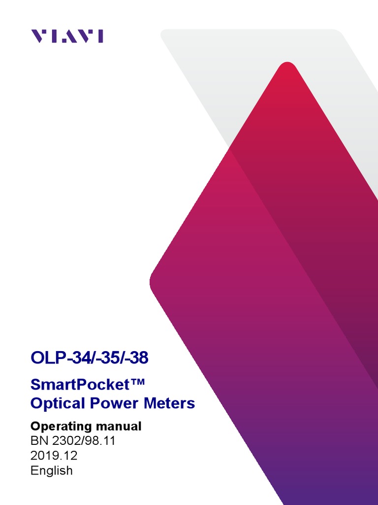 Olp 34 35 38 Optical Power Meter Manual User Guide en | PDF | Optical ...
