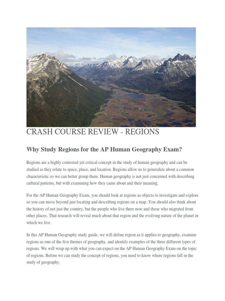 Crash Course Review - Regions: Why Study Regions For The AP Human ...