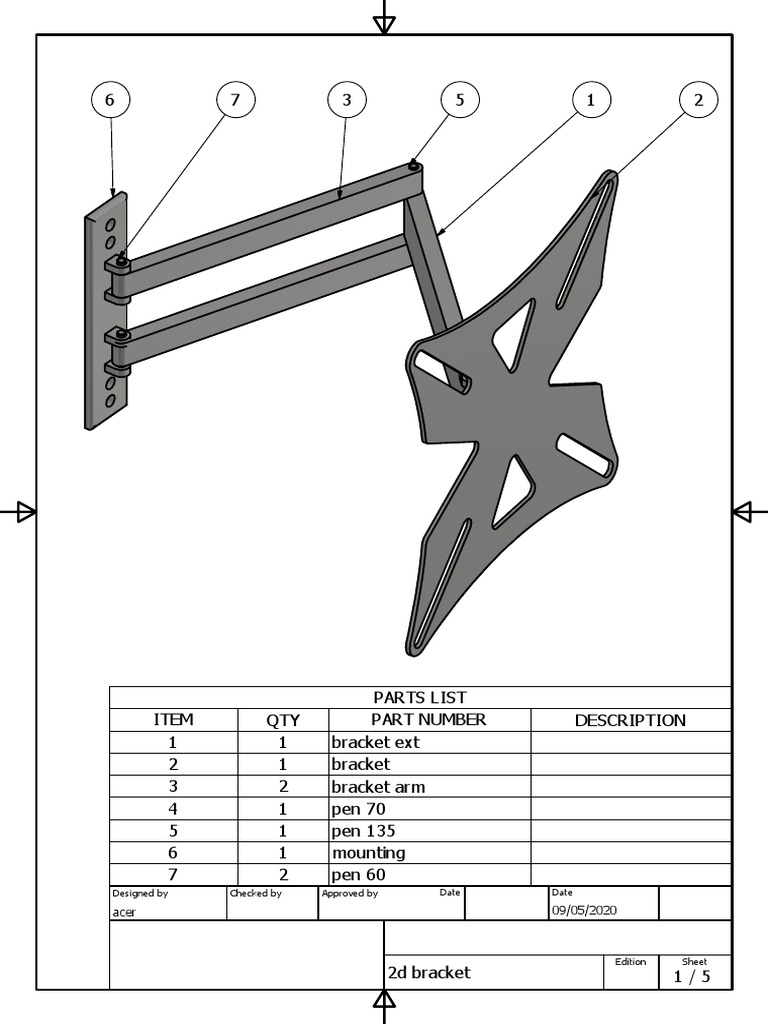 2D Bracket Parts List and Details | PDF