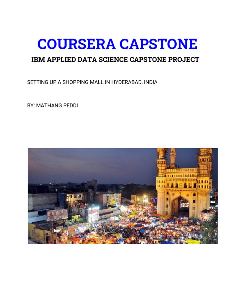 Coursera Capstone: Ibm Applied Data Science Capstone Project | PDF | Shopping Mall | Retail