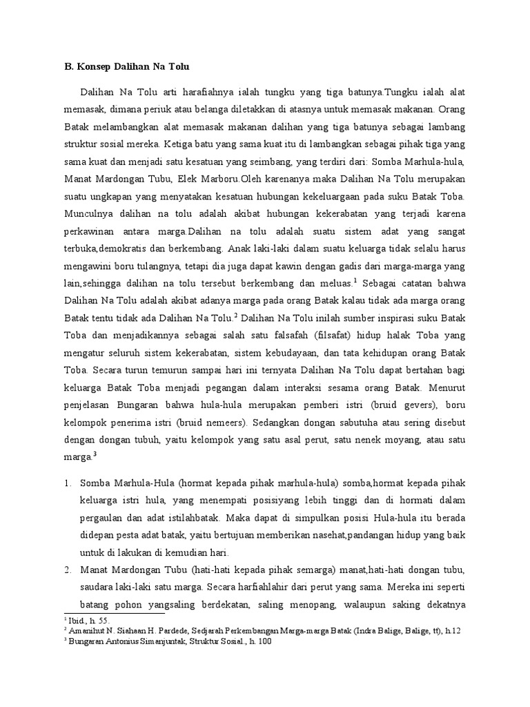 Konsep Dalihan Na Tolu | PDF
