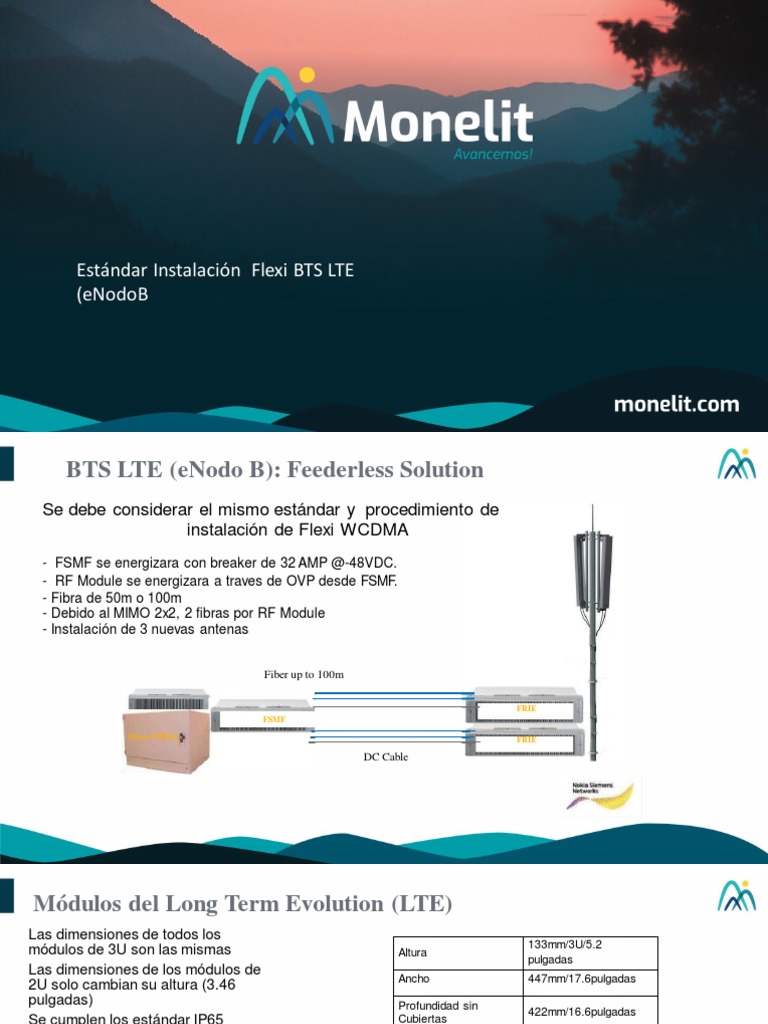 Estándar Instalación Flexi BTS LTE (eNodoB | PDF | Ciencias de la Computación | Electrónica