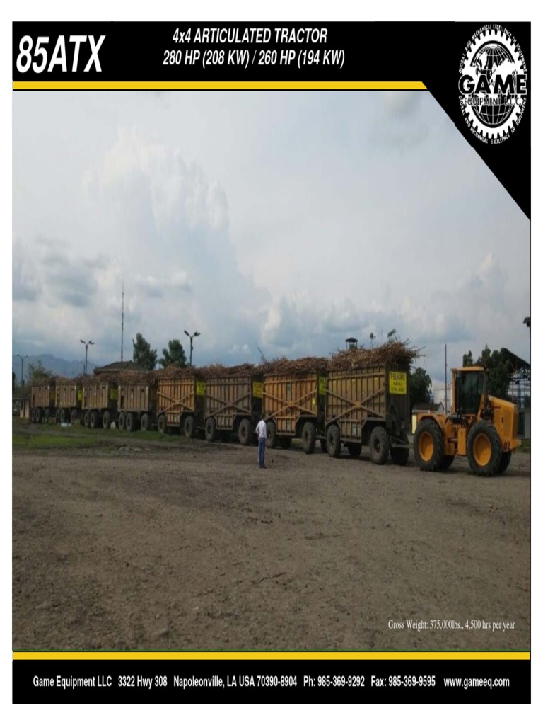 77ATX 85ATX: 4X4 Articulated Tractor 185 HP (138 KW) 4X4 Articulated ...