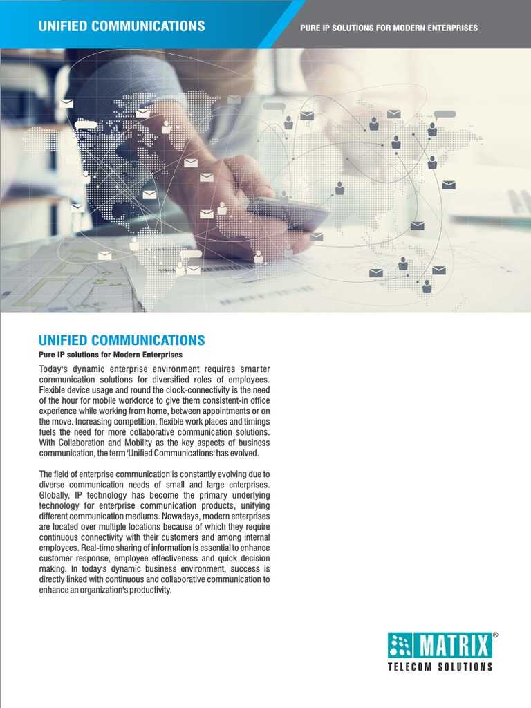 Matrix Comsec Anant Ucs Brochure | PDF | Voice Over Ip | Session ...