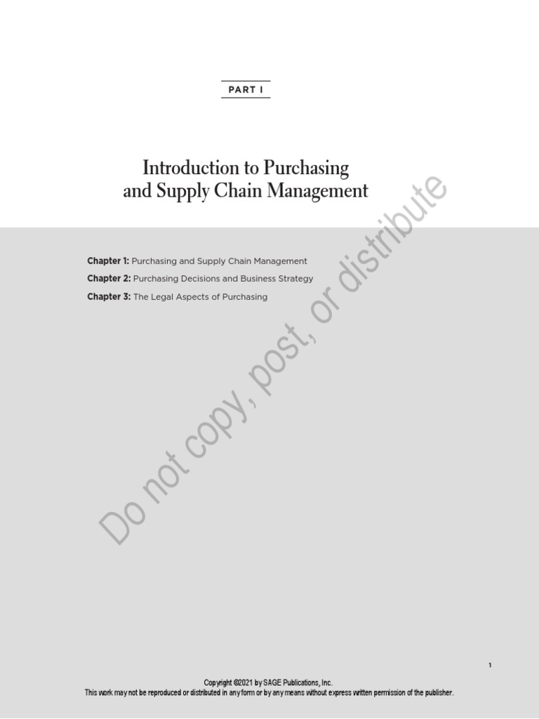 Do Not Copy, Post, or Distribute: Introduction To Purchasing and Supply Chain Management | PDF ...
