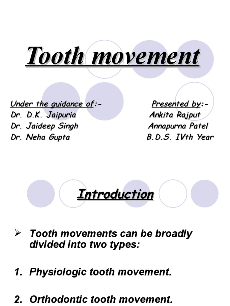 Tooth Movement | PDF | Bone | Rotation