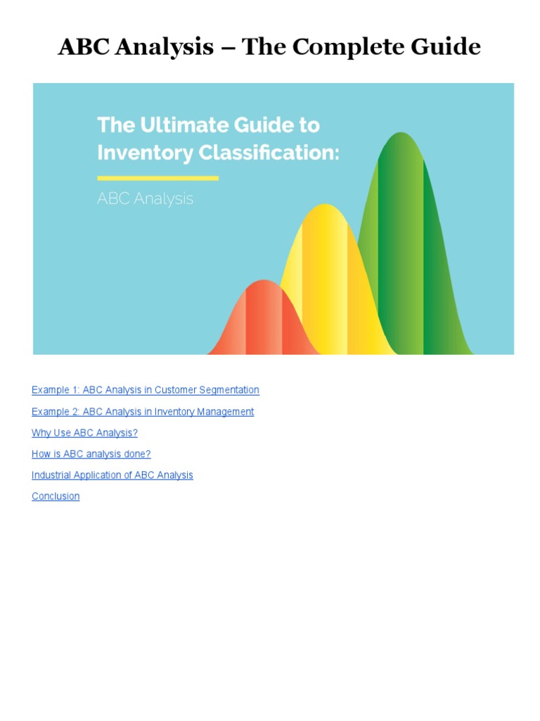 ABC Analysis - The Complete Guide | PDF | Inventory | Customer