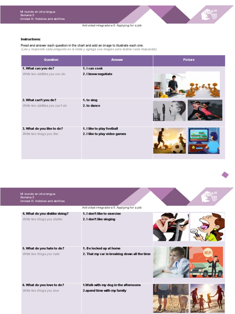 Instructions:: Read and Answer Each Question in The Chart and Add An ...