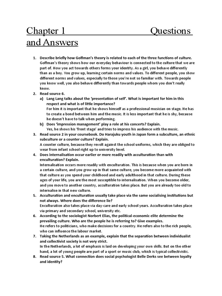 Social Studies Chapter 1 Pluralist Society Answers | PDF ...