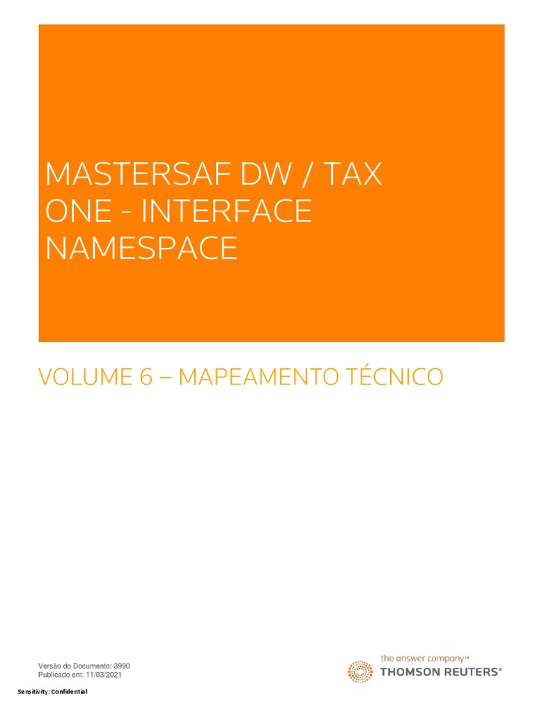 Mastersaf Interface Namespace SAP DW TAXONE Manual 6 Mapeamento Tecnico | Download grátis PDF ...