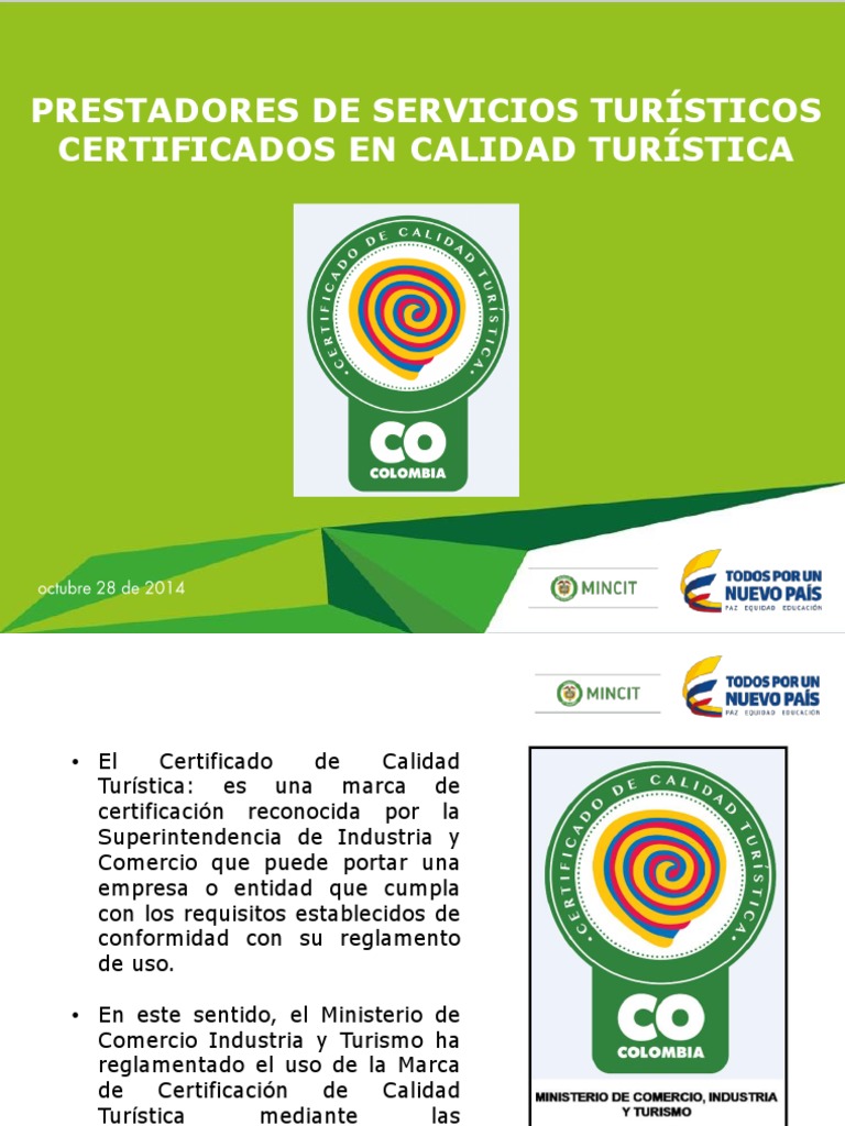 Prestadores de Servicios Turisticos Certificados en Calidad Turistica | PDF