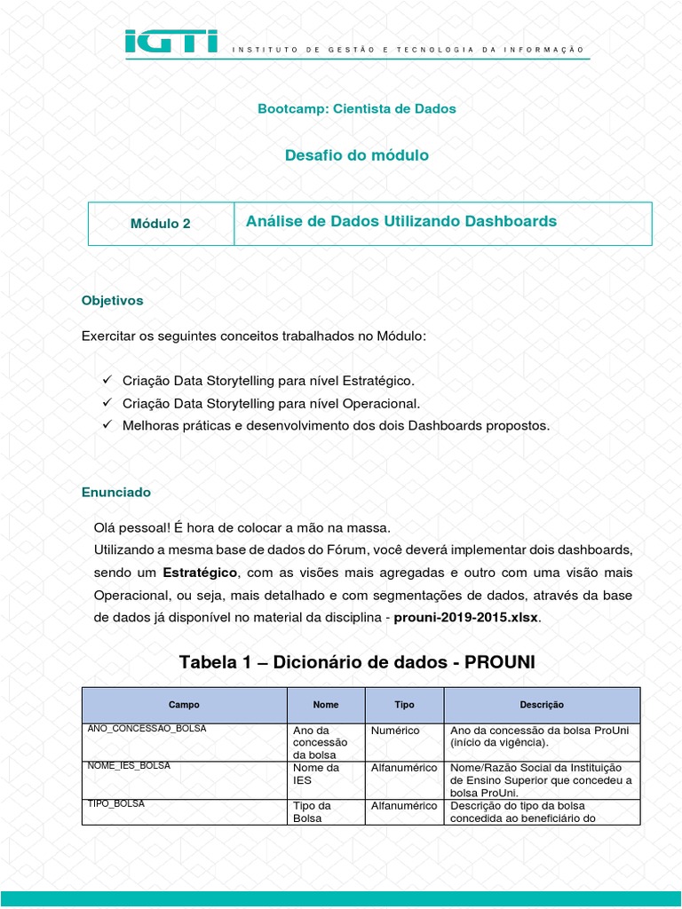 Enunciado Do Desafio - Modulo 2 - Bootcamp Cientista de Dados | PDF ... Enunciado Do Desafio - Modulo 2 - Bootcamp Cientista de Dados | PDF ...