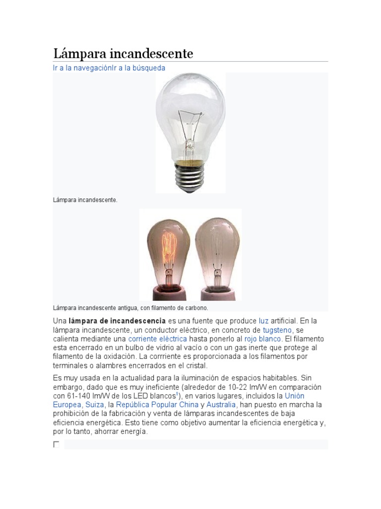 Bombilla | PDF | Bombilla incandescente | Encendiendo
