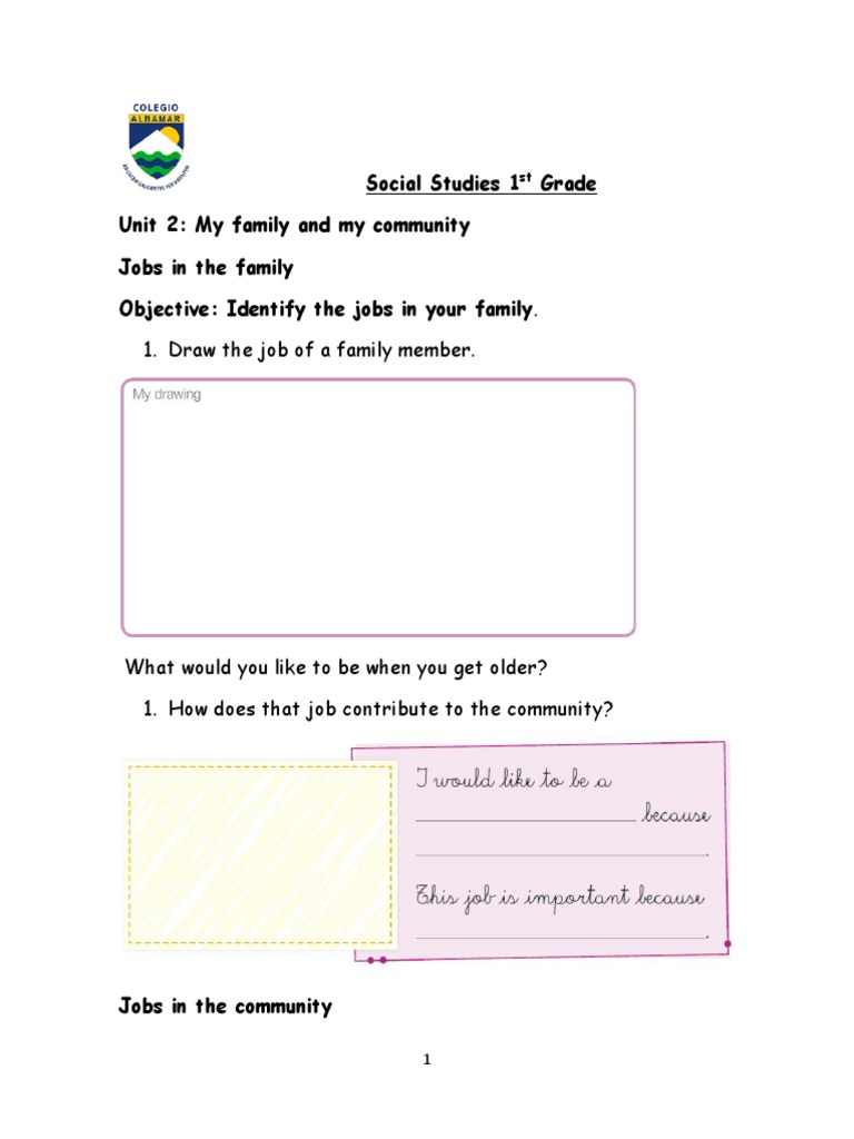 Unit 2 MY FAMILY AND MY COMMUNITY | PDF | Community